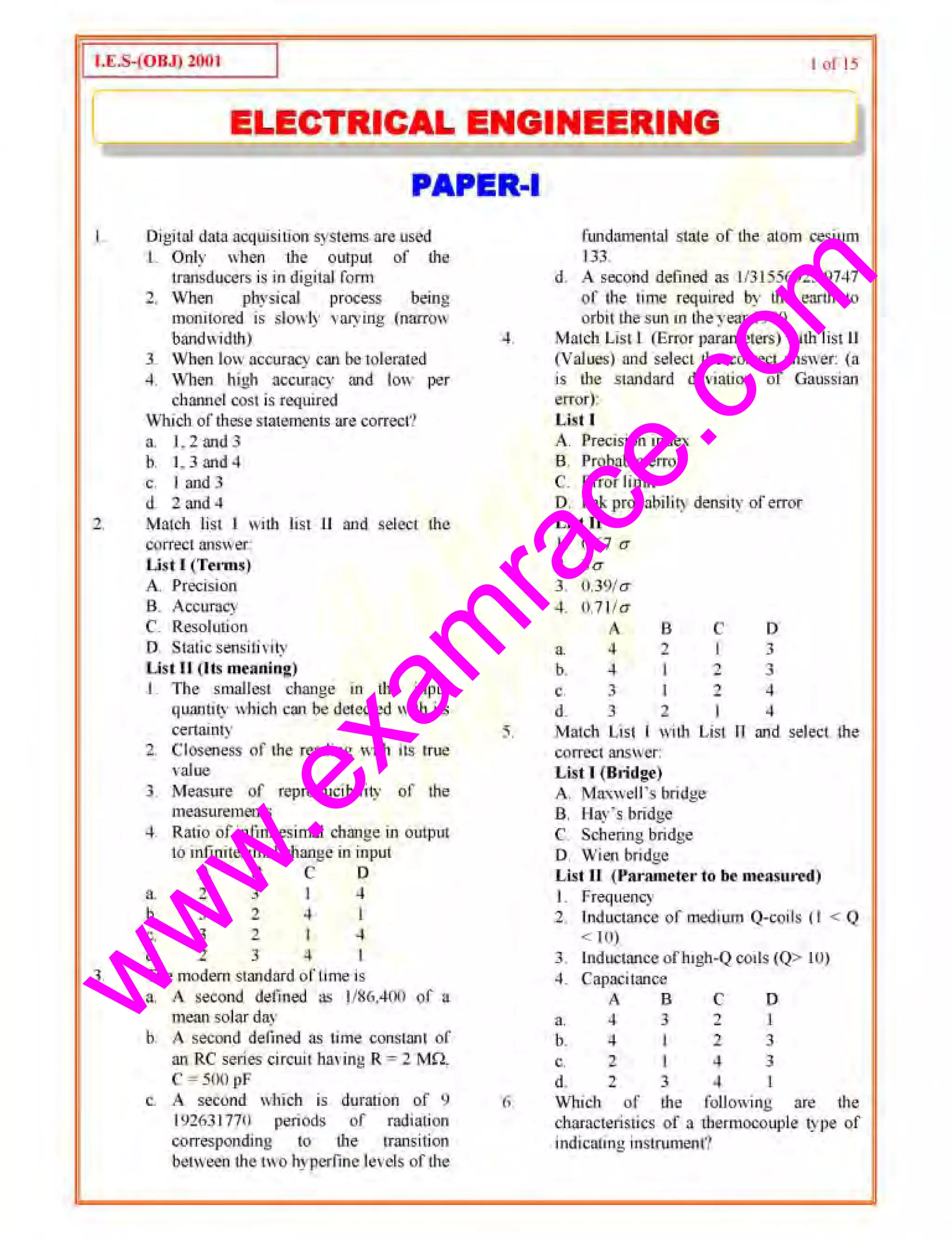 Ies electrical-engineering-paper-1-2001 | PDF
