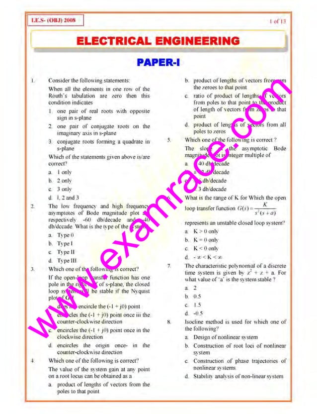 Ies electrical-engineering-paper-1-2008 | PDF