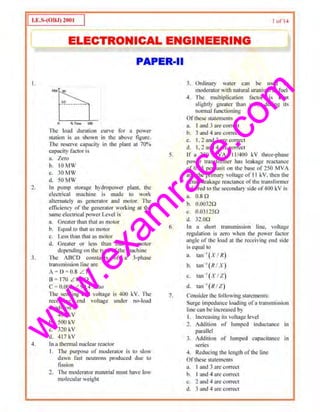 Ies electrical-engineering-paper-2-2001 | PDF