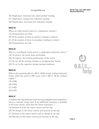 Ies electrical engineering - electrical machines | PDF