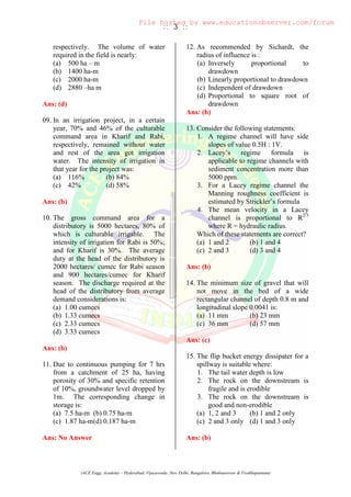 Ies 2013 civil engineering objective paper ii solved question paper | PDF