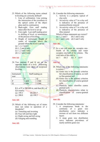 Ies 2013 civil engineering objective paper ii solved question paper | PDF