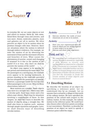 MOTION FOR CLASS 9 NCERT BOOK PDF FOR SELF STUDY | PDF