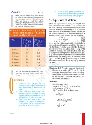 MOTION FOR CLASS 9 NCERT BOOK PDF FOR SELF STUDY | PDF
