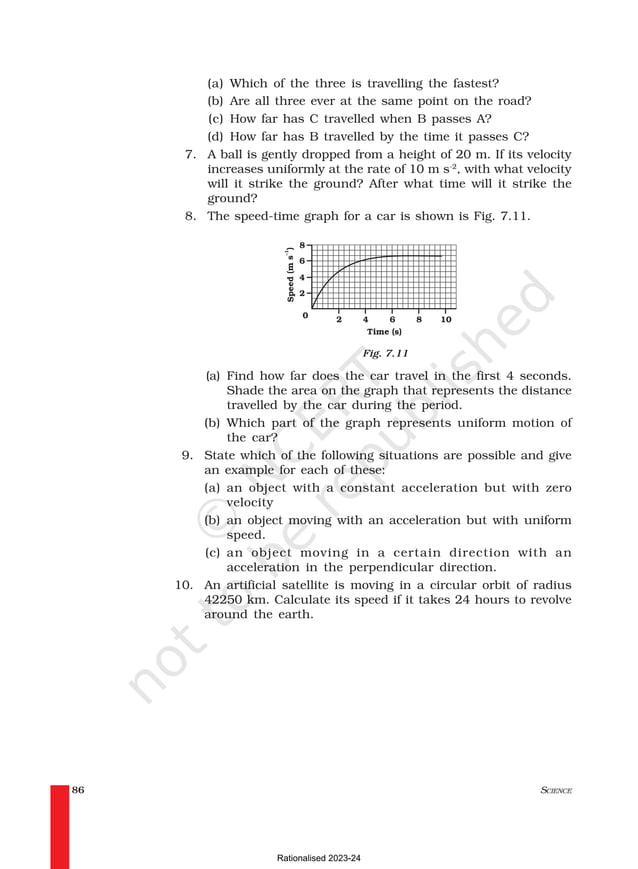 MOTION FOR CLASS 9 NCERT BOOK PDF FOR SELF STUDY | PDF