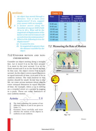 MOTION FOR CLASS 9 NCERT BOOK PDF FOR SELF STUDY | PDF