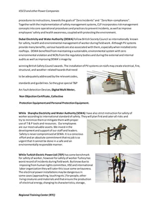 Iesco comparsion with world companies | PDF