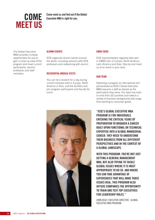 IESE Global Executive MBA Brochure | PDF