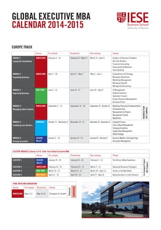 IESE Global Executive MBA Brochure | PDF