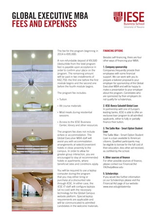 IESE Global Executive MBA Brochure | PDF
