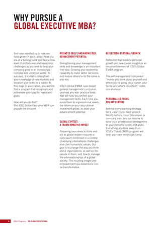 IESE Global Executive MBA Brochure | PDF