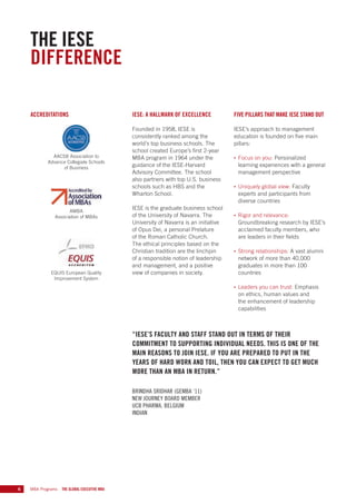 IESE Global Executive MBA Brochure | PDF