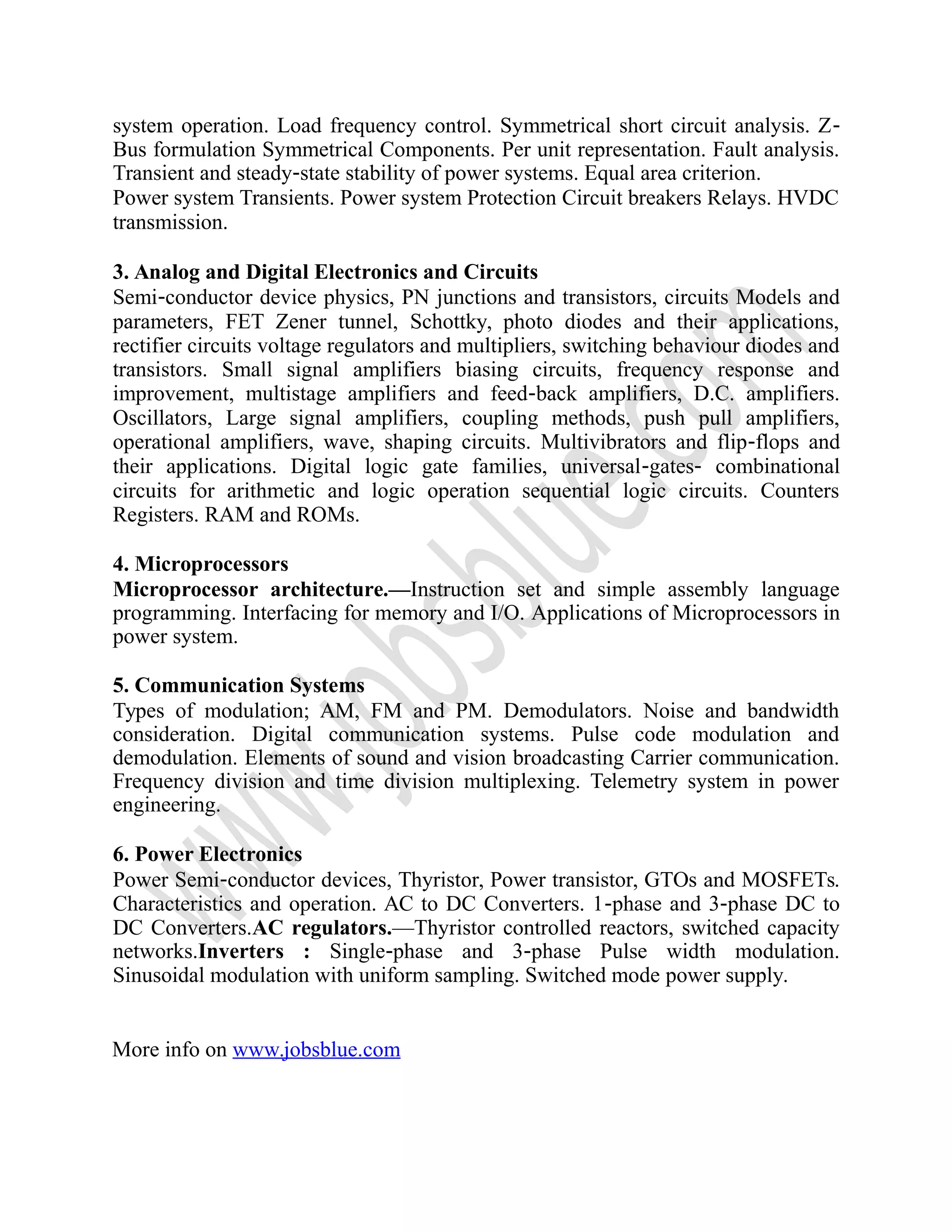 Ies electrical engineering syllabus | PDF