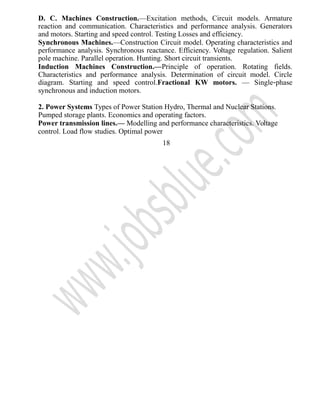 Ies electrical engineering syllabus | PDF