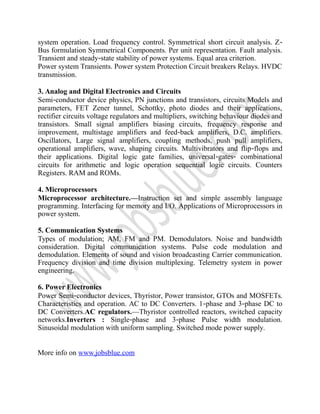 Ies electrical engineering syllabus | PDF