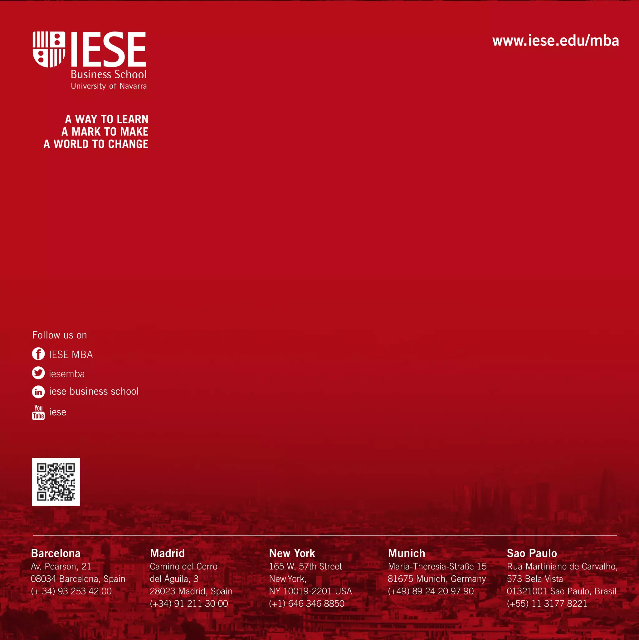 IESE MBA Brochure 2015 | PDF