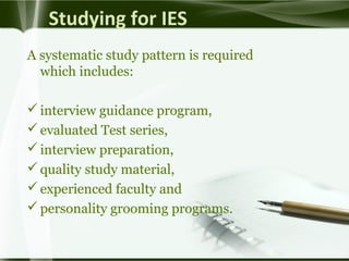 Ies exams and gate exam | PPT