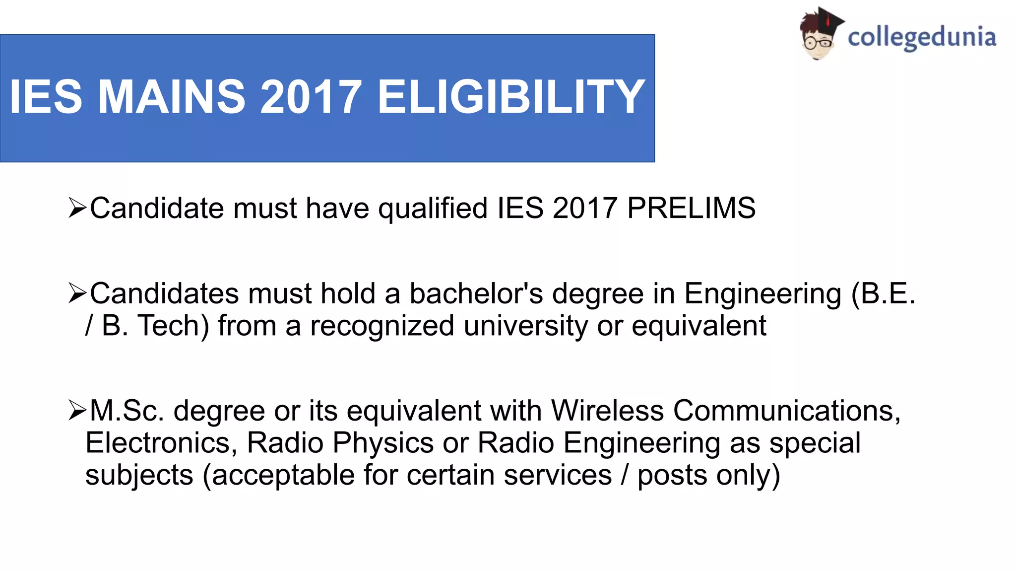 IES MAINS 2017 | PPT