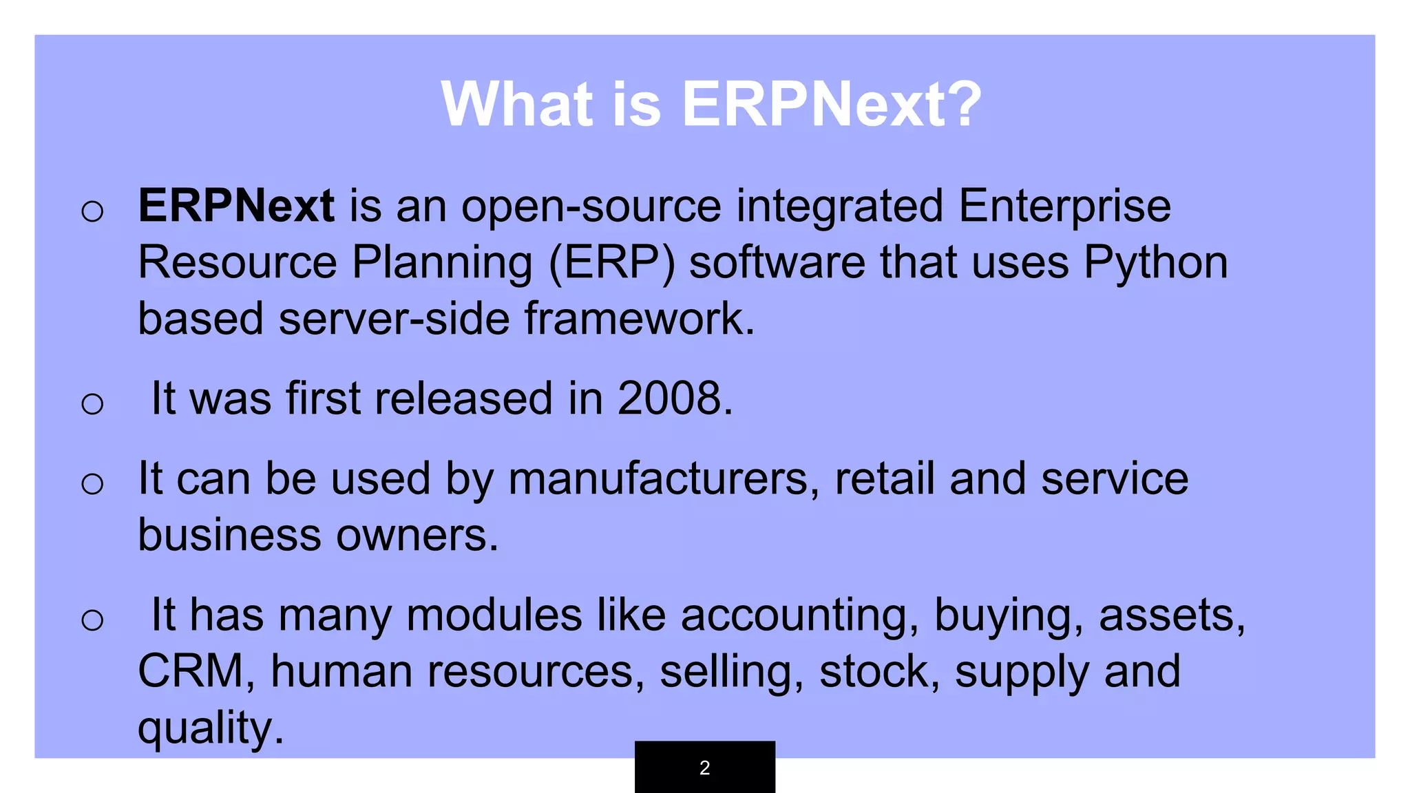 ERPNext | PPTX
