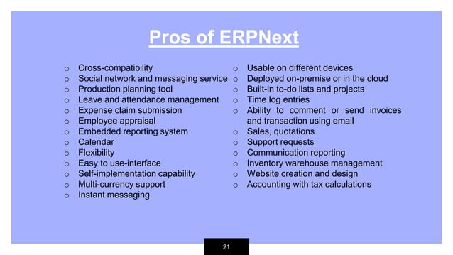ERPNext | PPTX | Operating Systems | Computer Software and Applications