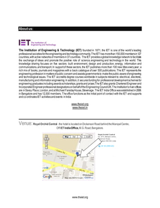 IET Innovation & Technology Leadership Talk - Innomantra | PDF