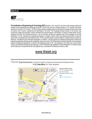 IET-BANGALORE LOCAL NETWORK - TECHNOLOGY LEADERSHIP TALK JULY 2014 | PDF
