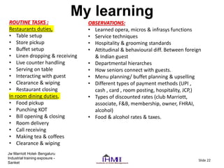 industrial training report JW Marriott BLR.pptx