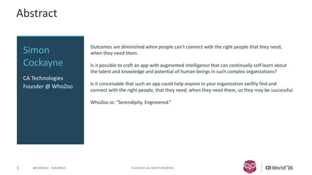 Tech Talk: WhoZoo .io: "Serendipity. Engineered." Through the Beauty of ...