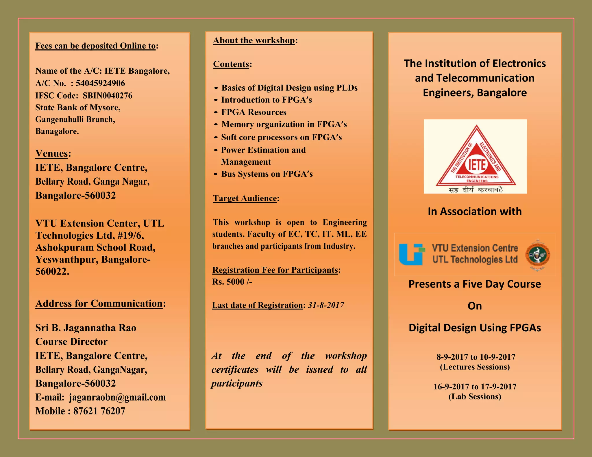 IETE Course on Digital Design Using FPGAs | PDF | College Education | Education