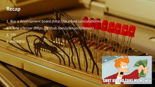 Deep learning on microcontrollers - IETF 101 - T2TRG | PPT