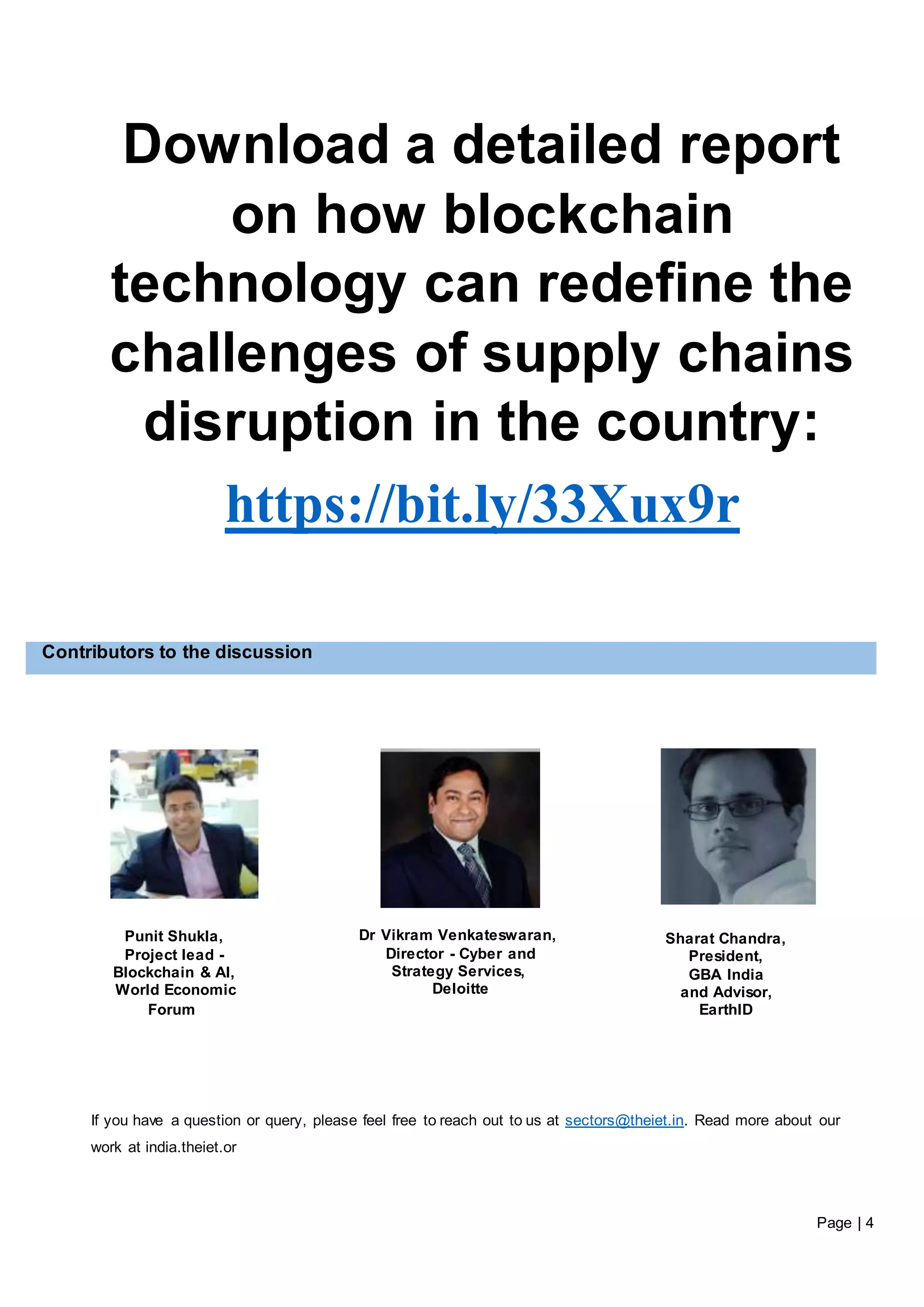 Leveraging blockchain to transform rattled supply chains | PDF Leveraging blockchain to transform rattled supply chains | PDF