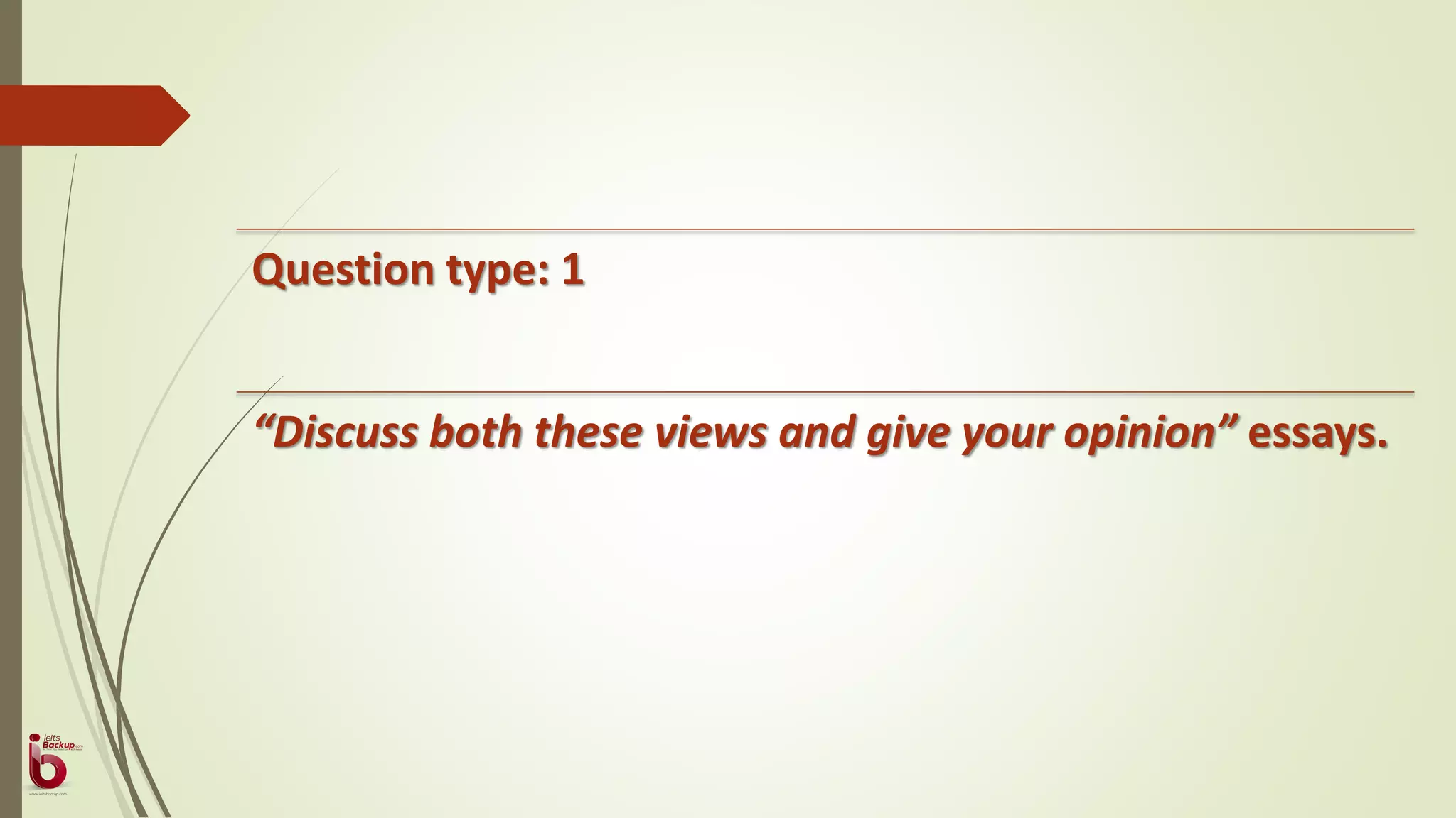 IETLS Writing Task 2 - Question Types | PPTX