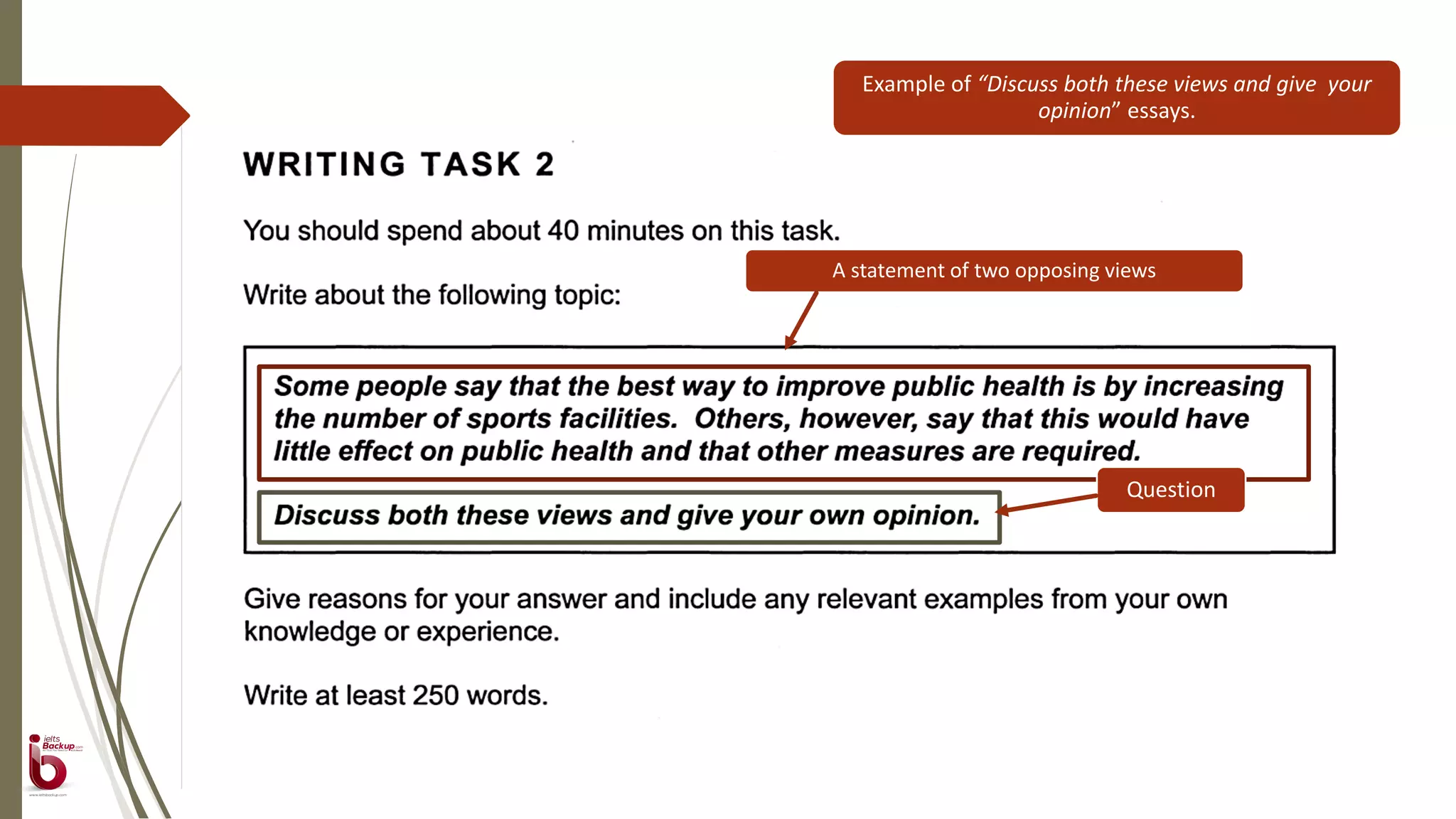 IETLS Writing Task 2 - Question Types | PPTX