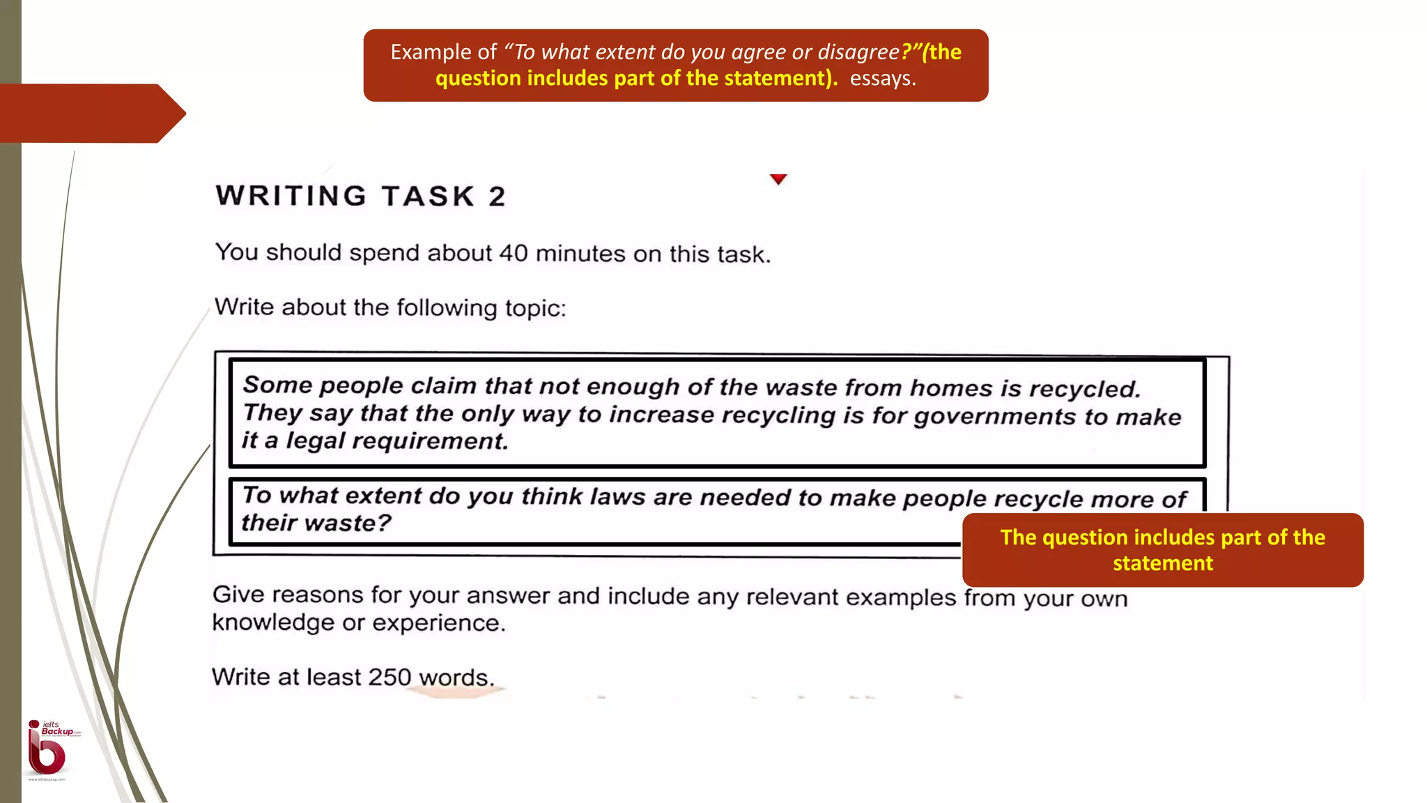 IETLS Writing Task 2 - Question Types | PPTX
