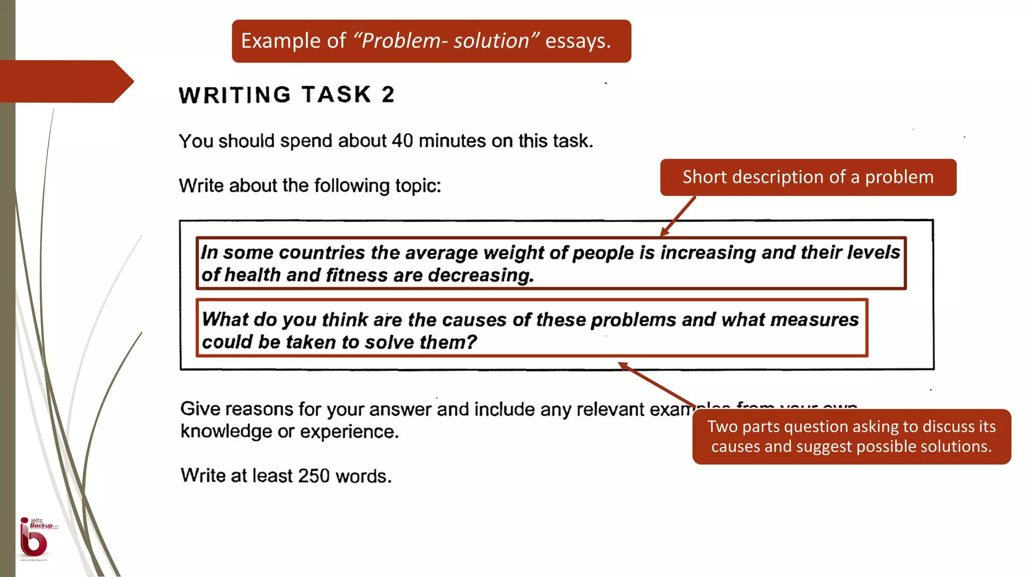 IETLS Writing Task 2 - Question Types | PPTX