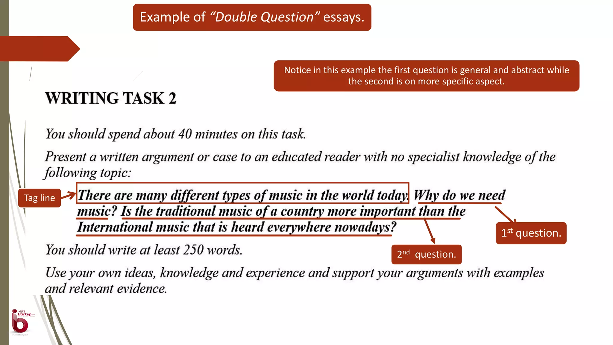 IETLS Writing Task 2 - Question Types | PPTX