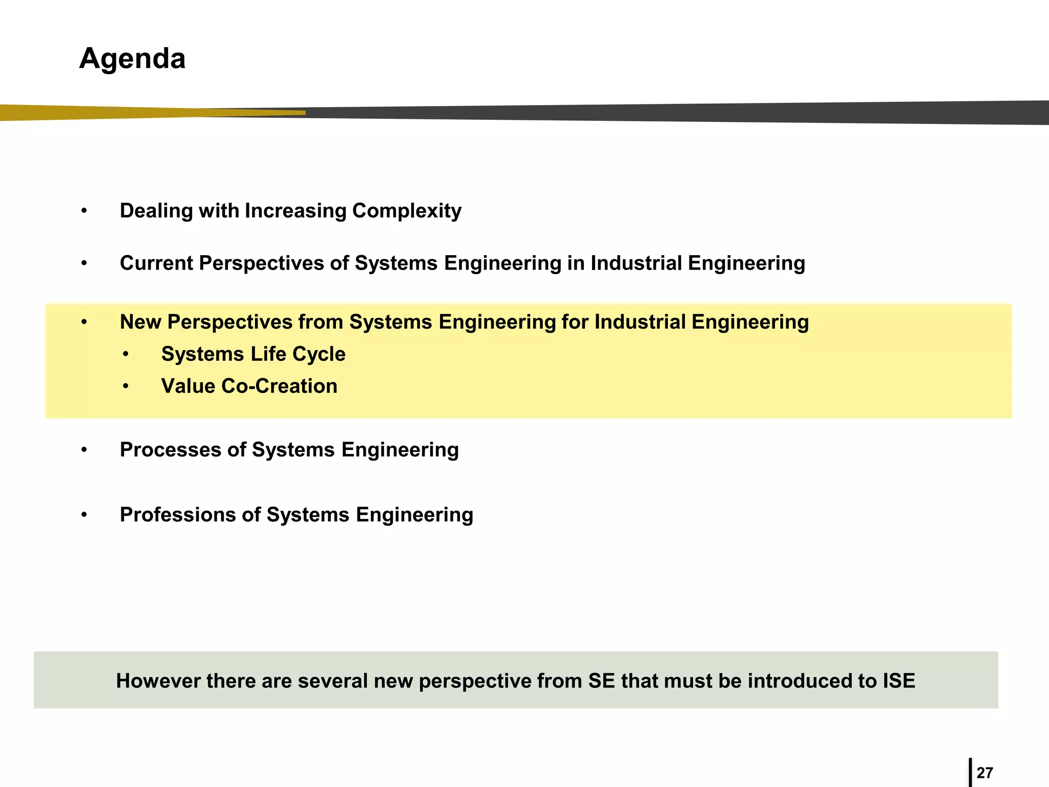 Why Systems Engineering in Industrial and Systems Engineering | PPTX