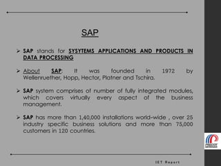 SAP in PRECOT MERIDIAN Ltd. | PPTX