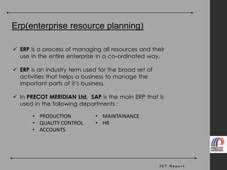 SAP in PRECOT MERIDIAN Ltd. | PPTX