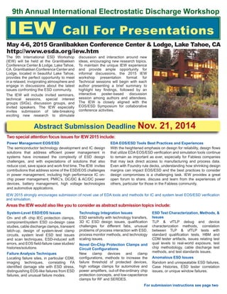 2015 IEW call for papers | PDF