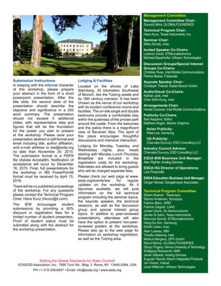 Call for Presentations IEW 2016 | PDF