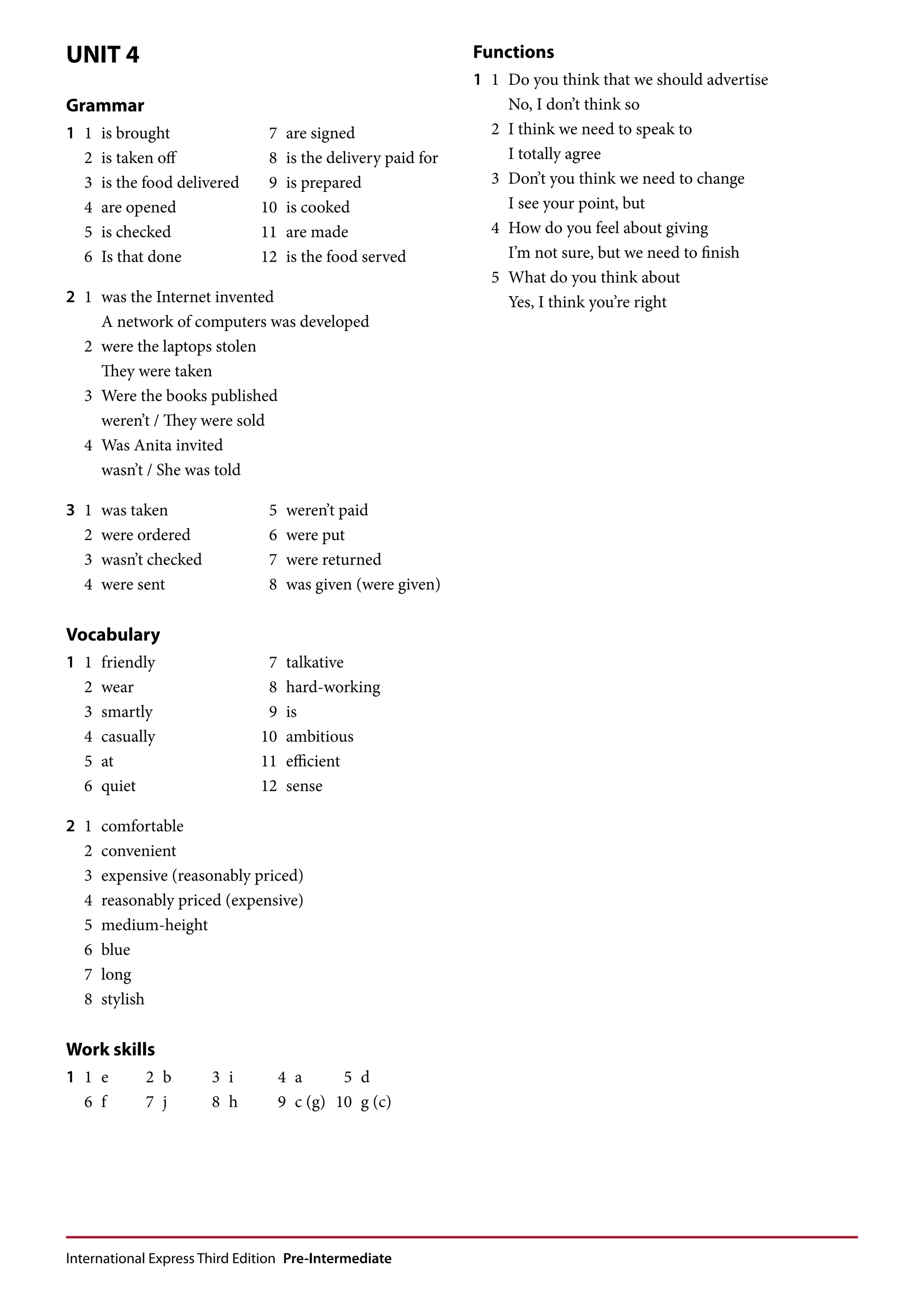 Iex 3e tests_preint_answerkey | PDF