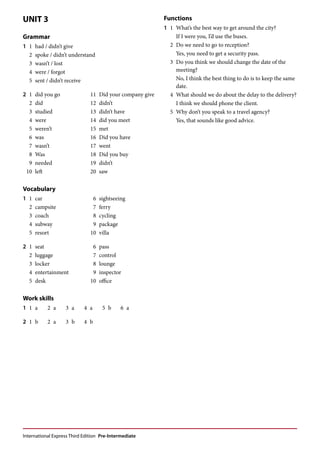 Iex 3e tests_preint_answerkey | PDF