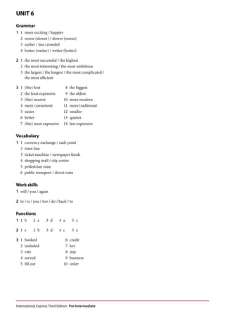 Iex 3e tests_preint_answerkey | PDF