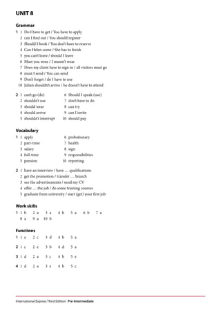 Iex 3e tests_preint_answerkey | PDF
