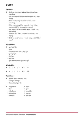 Iex 3e tests_preint_answerkey | PDF