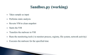 Advanced malware analysis training session6 malware sandbox analysis | PPTX