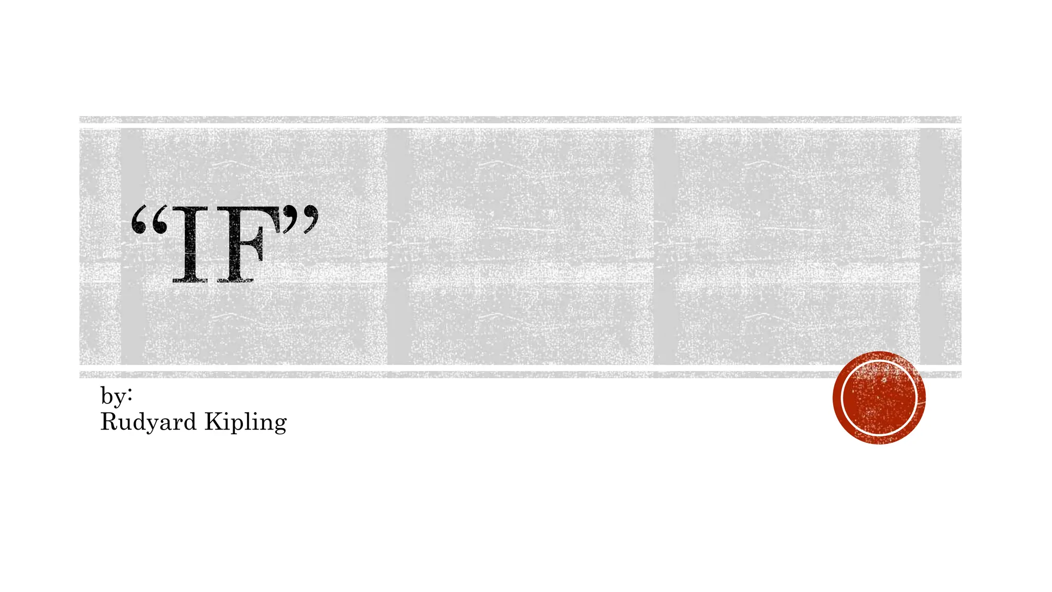 If poem by Rudyard Kipling MYP 1-didactic poetry | PPTX