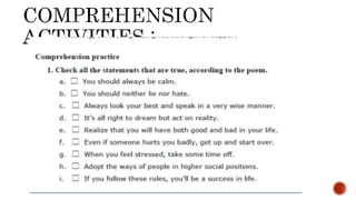 If poem by Rudyard Kipling MYP 1-didactic poetry | PPTX | Poetry ...