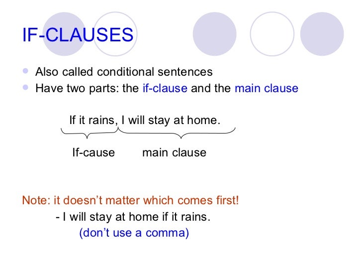 If clauses